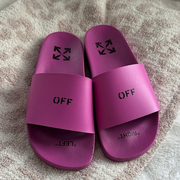 Off-White | Shoes | Offwhite Pink Slides Size 39 | Poshmark